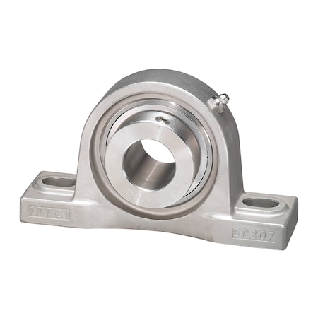 Iptci Pillow Block Ball Bearing Unit, 1 in Bore, Stainless Hsg, Stainless Insert, Eccentric ...